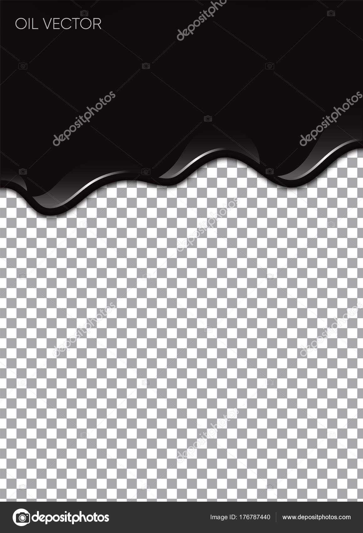 Realistic Black Oil Isolated Transparent Background Vector Illustration ...