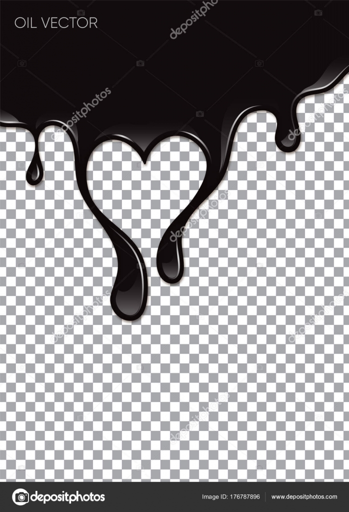 Realistic Black Oil Isolated Transparent Background Vector Illustration ...