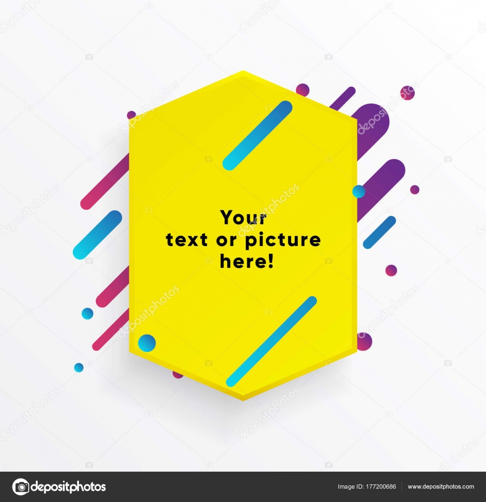 Vector Background Yellow Abstract Shape Trendy Neon Lines Circles Wallpaper Stock Vector by ...