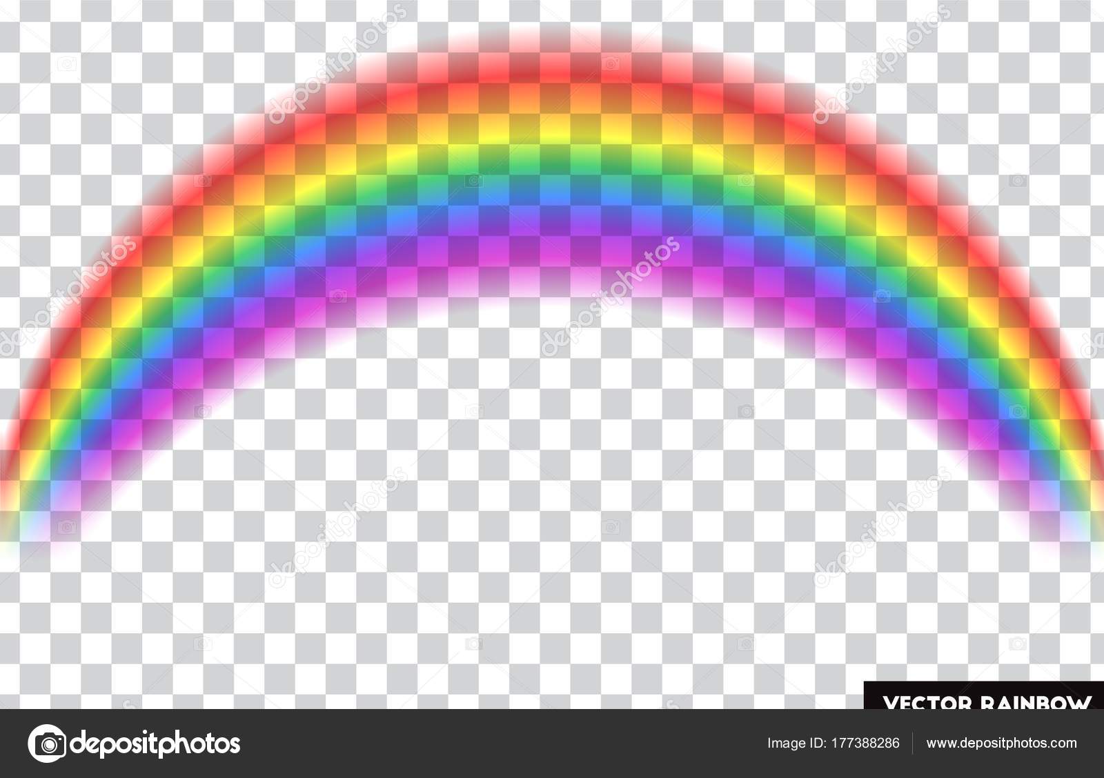 Transparent Rainbow Vector Illustration Realistic Raibow Transparent Background Stock Vector ...