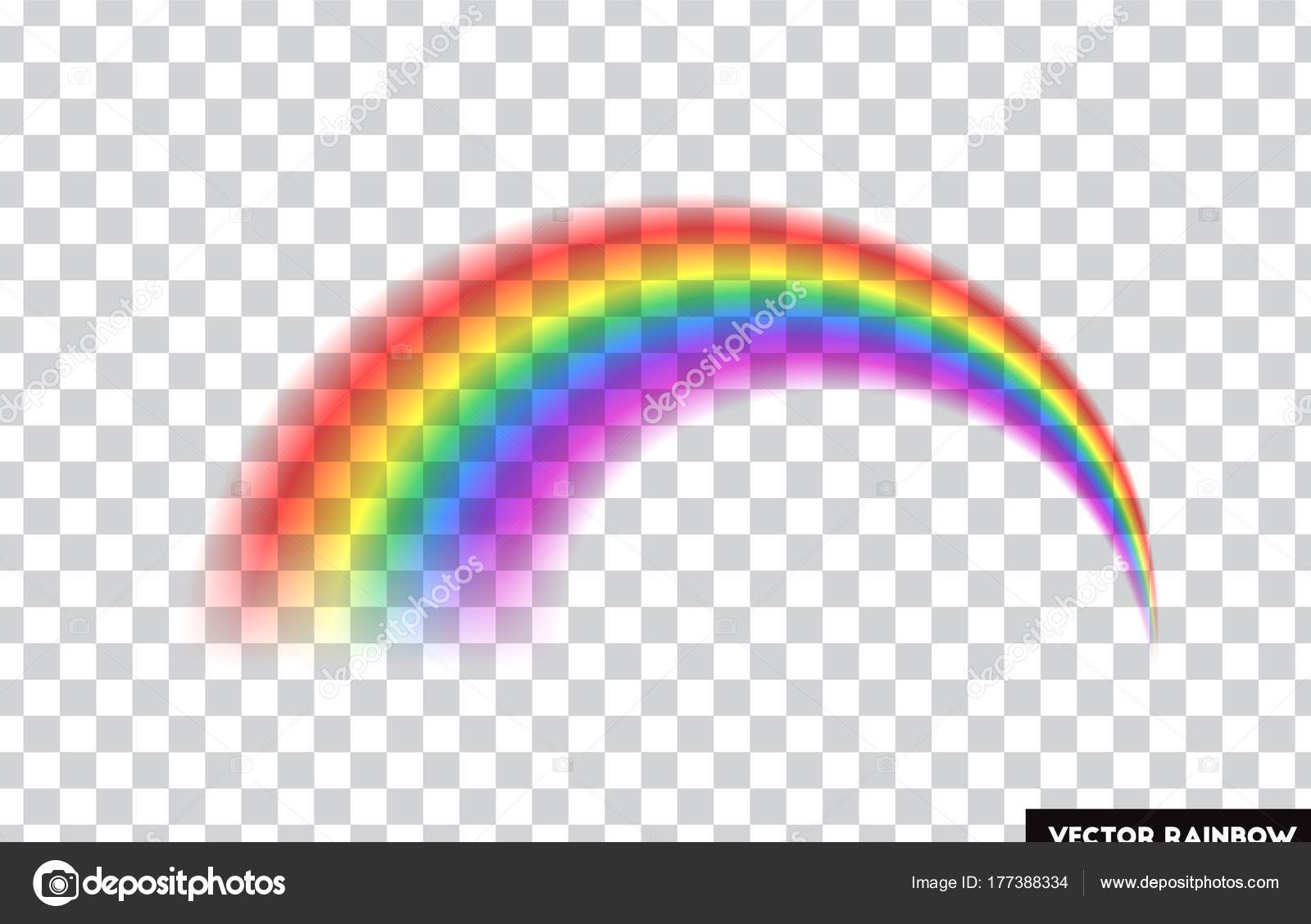 Transparent Rainbow Vector Illustration Realistic Raibow Transparent Background Stock Vector ...