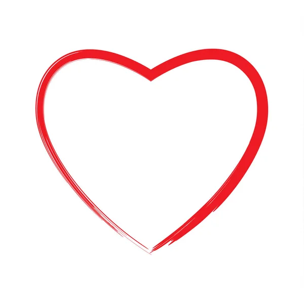 Brush Drawing Calligraphy Heart Isolated White Stock Vector by ...