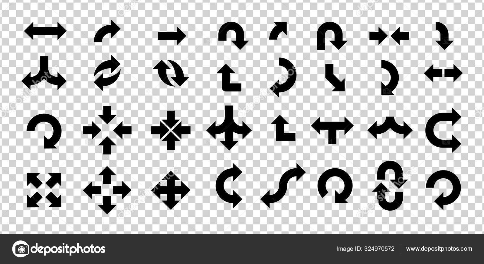 Arrows Vector Set Flat Different Arrows Isolated Transparent Background Stock Vector by ...