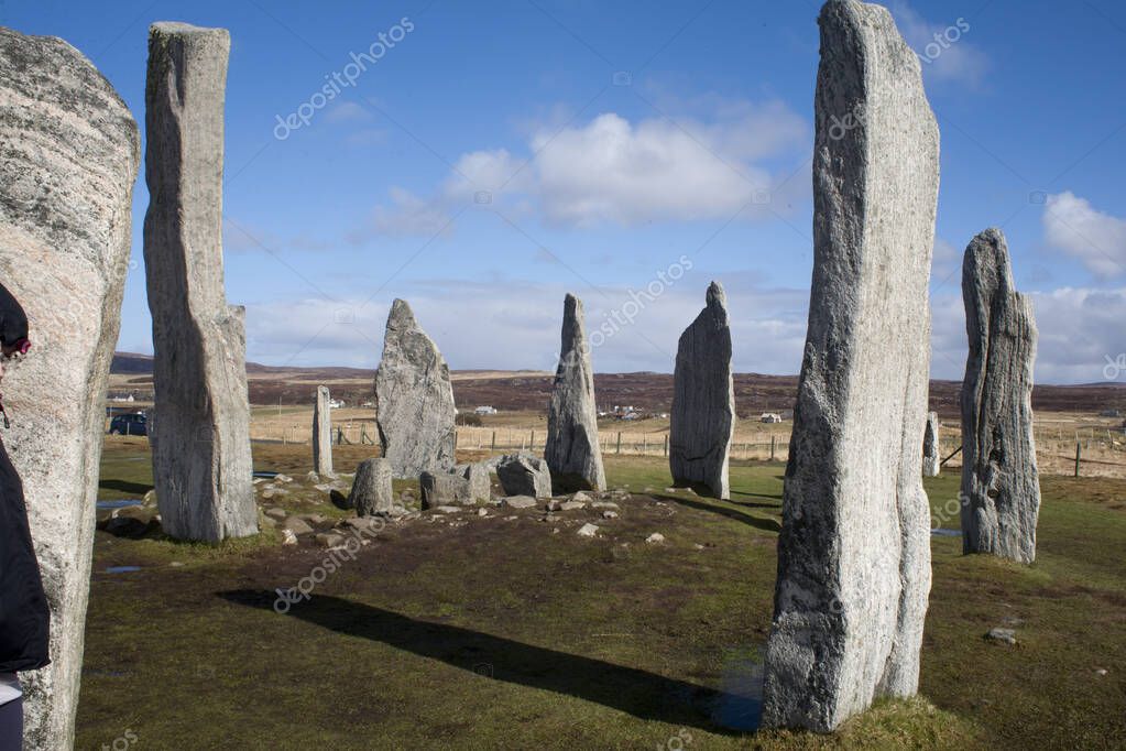 The Callanish Stones en la costa oeste de Lewis en las Hébridas ...