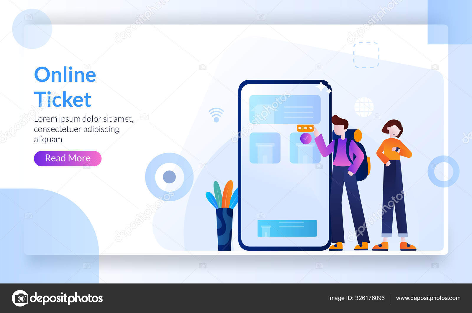 Online Ticket concept, buying ticket on internet with mobile phone ...