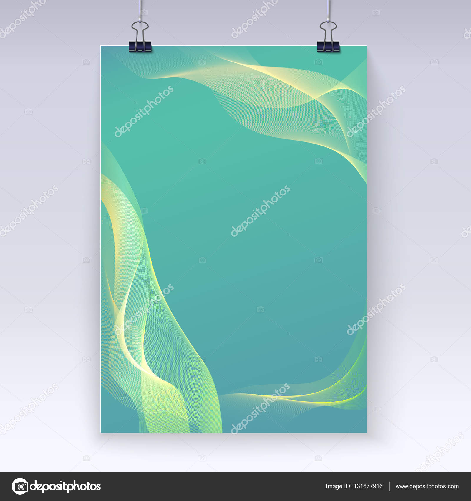 Wavy flowing poster template — Stock Photo © master-erik #131677916
