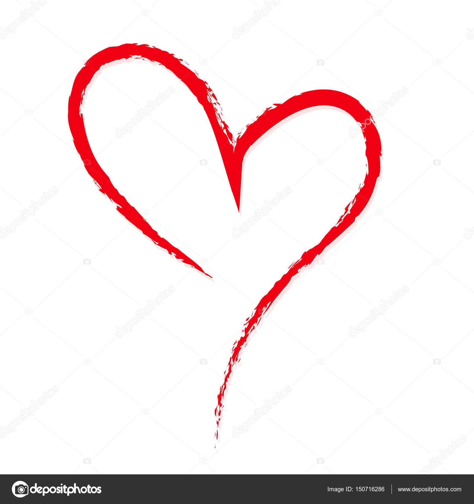 Hand Drawn Red Heart