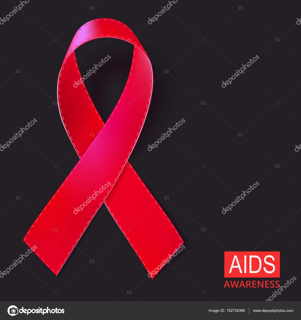 Aids Red Ribbon Vector