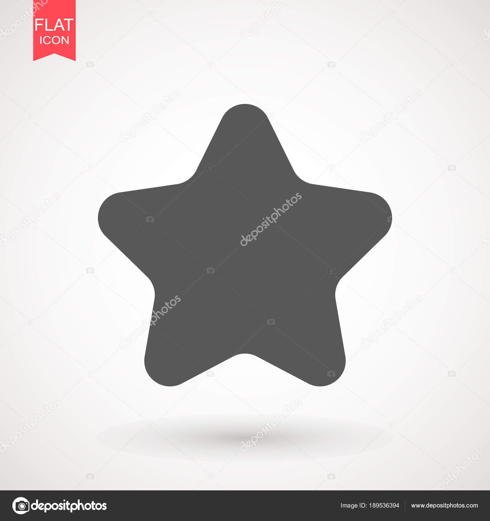 Round star vector icon , grey favorite web symbol. Star Icon vector ...