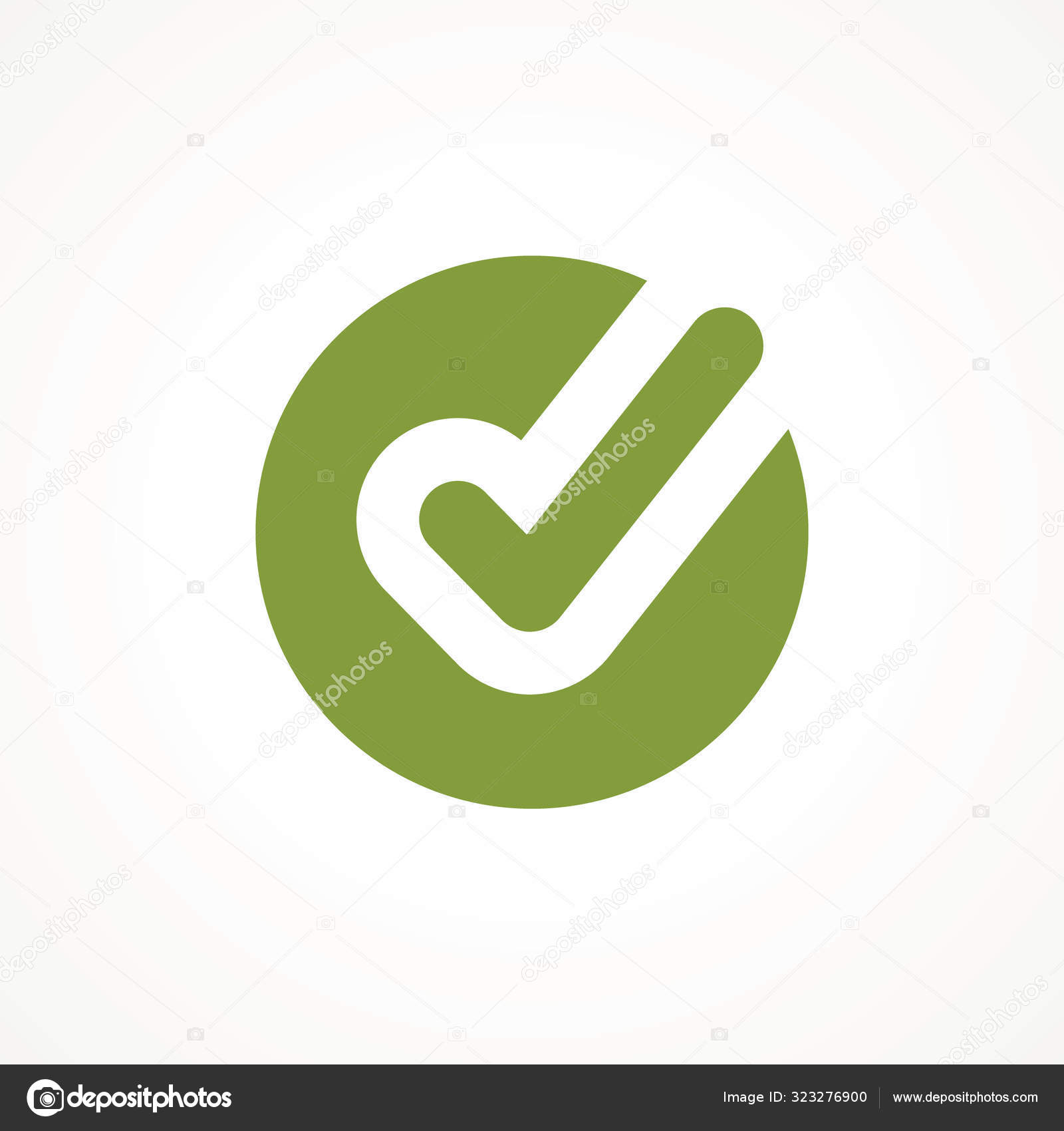 Cochez signe. coche OK icône, conception graphique de marque simple ...