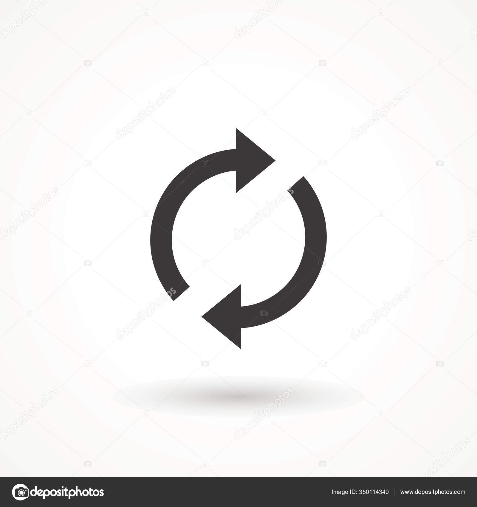 Rotation Flèche Icône Rafraîchissement Flèches Cycliques Remboursement ...
