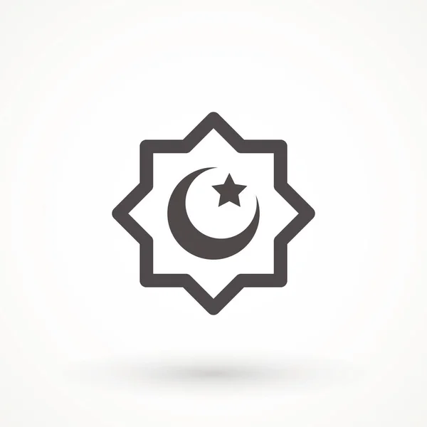 Moon Star Islam Islamic Muslim Religion Silhouette Icon Vector Logo ...