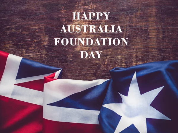 Foundation Day. Beautiful, bright card. Close-up, view from above ...