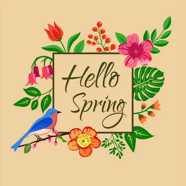 Spring background, floral, art, design, poster, event, vector ...