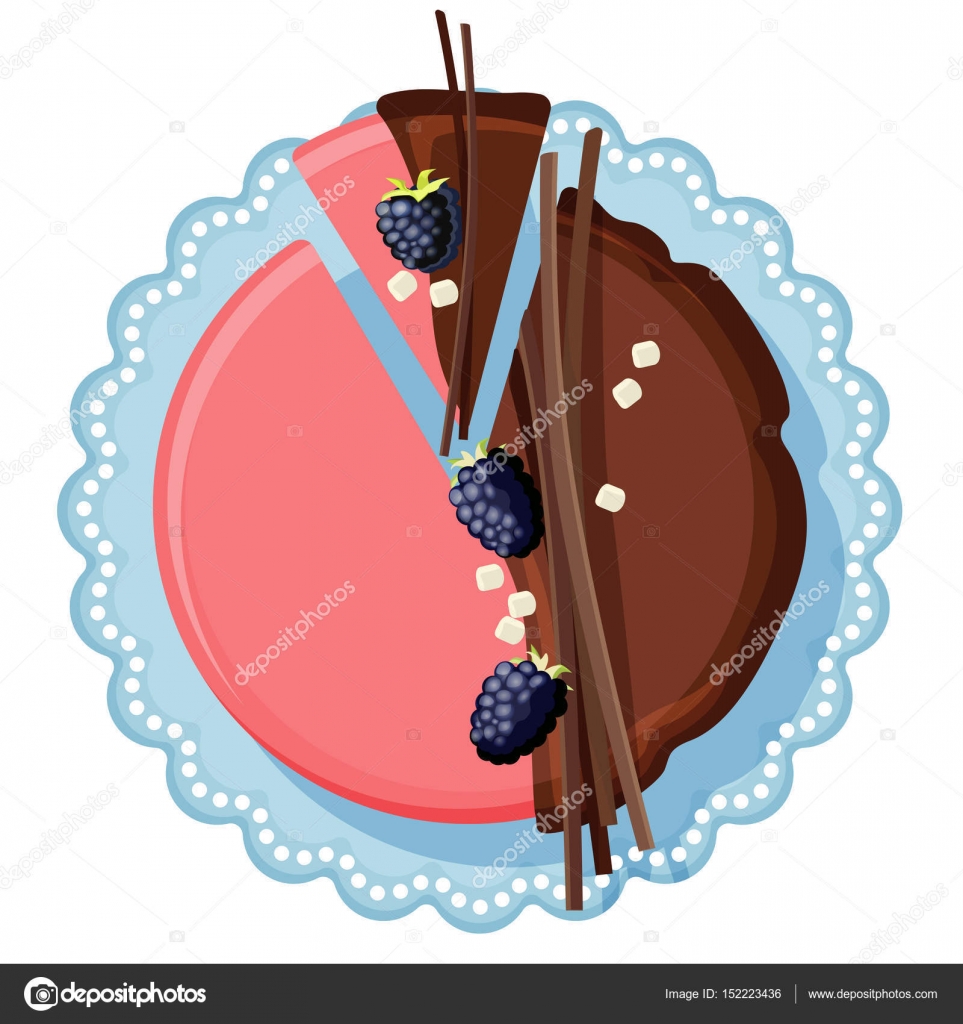 Cake Top View Vector
