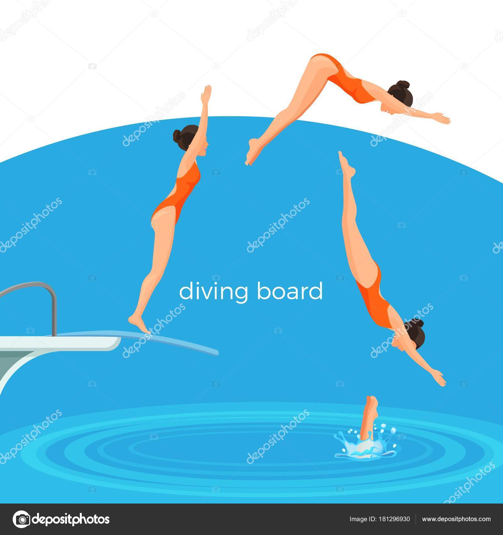 Dive Into Pool Clipart