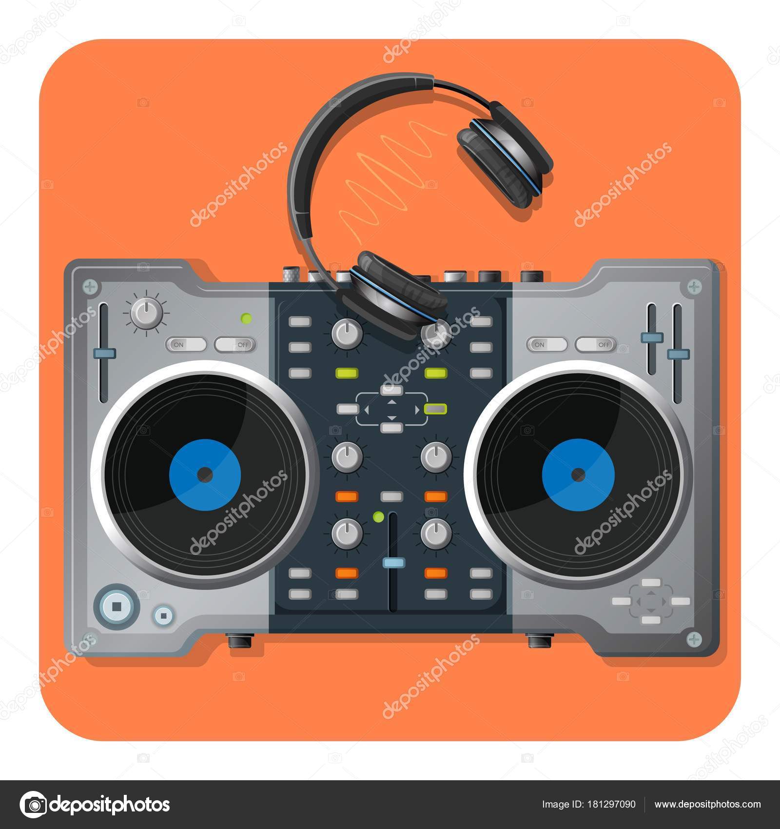 Dj Turntables Vector