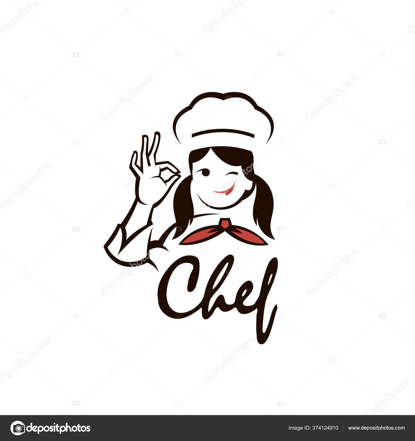 Chef Woman Design Isolated White Background Stock Vector By ©alexkava