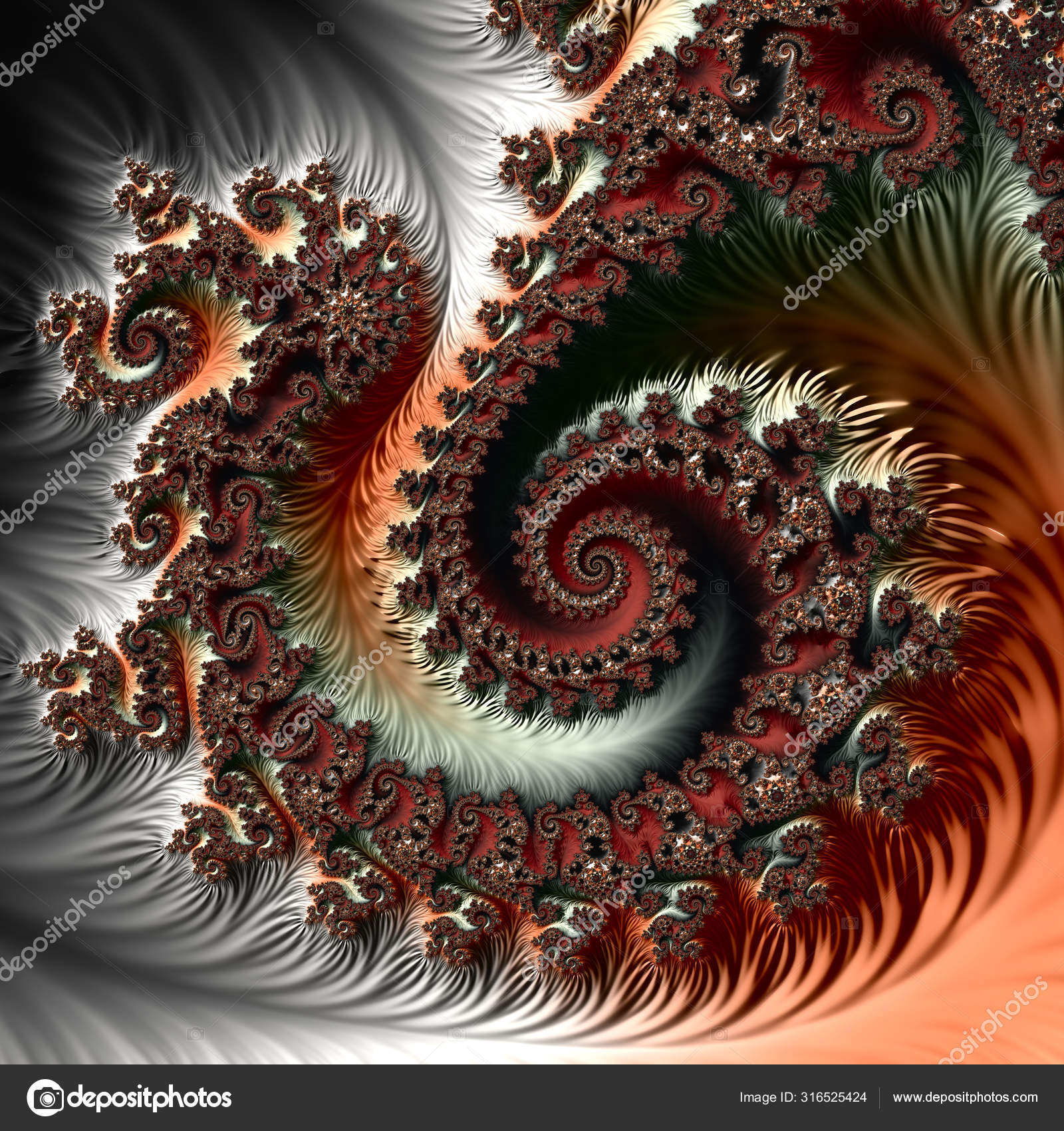 Fractal Digital Artwork Geometric Texture Abstract Background Stock ...