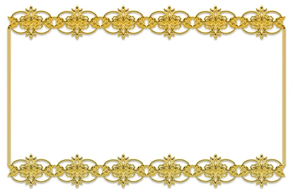 Golden Banner Metallic Background Ornamental Baroque Frame Stock Photo ...