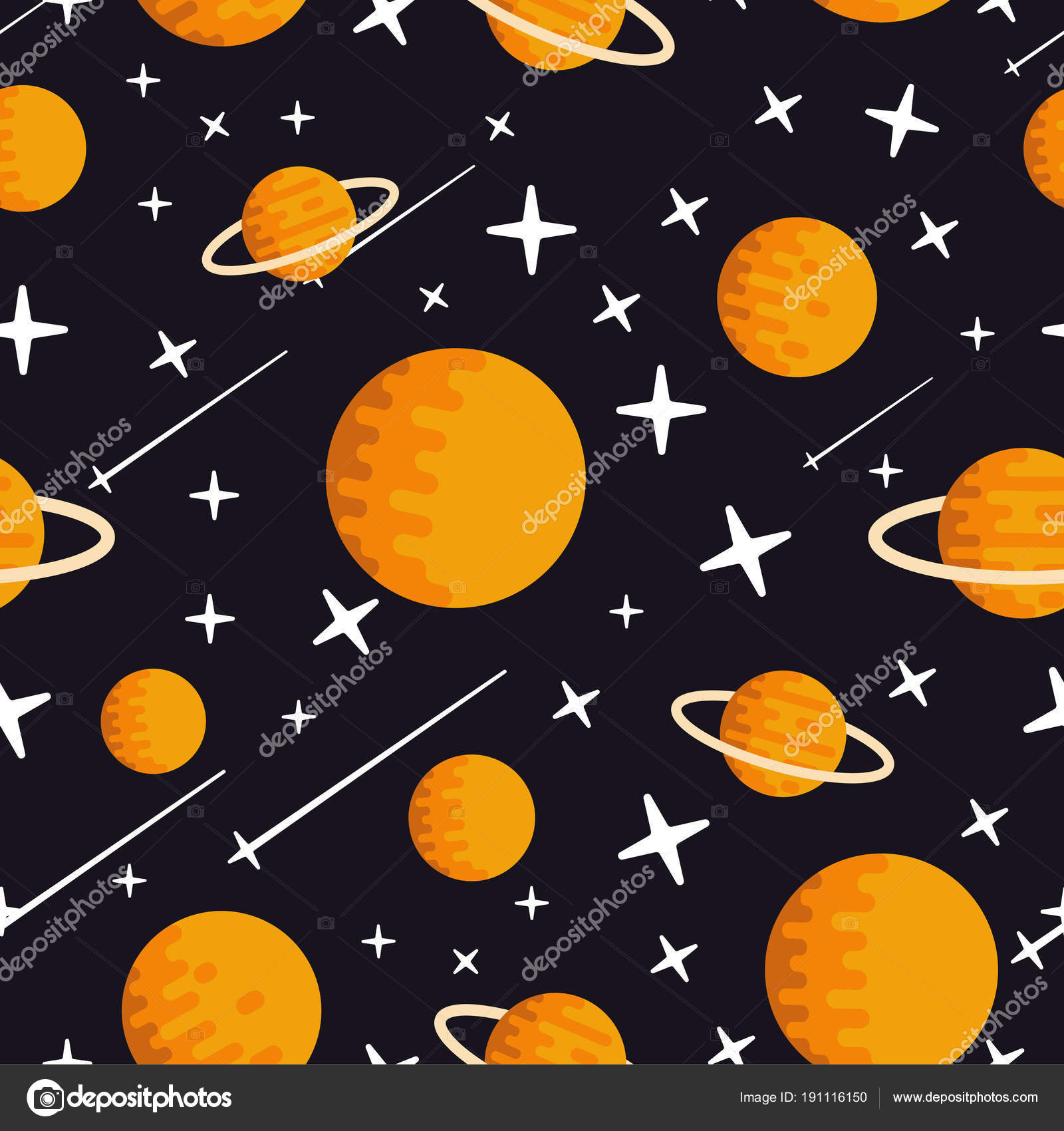 Space planets pattern Stock Vector by ©3dahmed 191116150