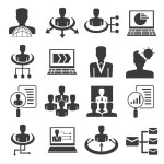 Working on computer vector icons set on gray Stock Vector Image by ...