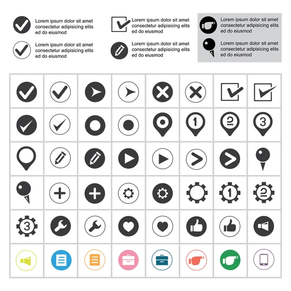 List buttons, list icons — Stock Vector © loopang #107675420
