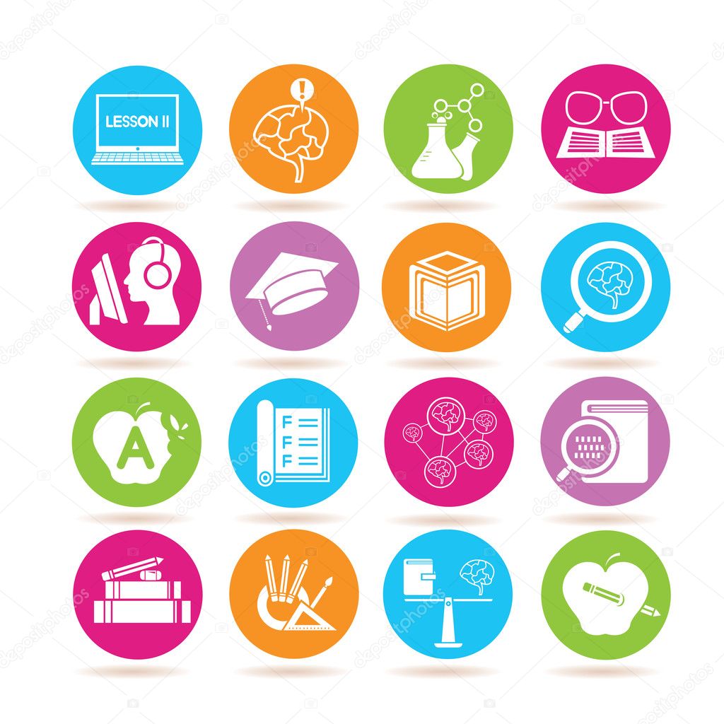 Vector Illustration Education Icons Stock Vector Image by ©loopang ...