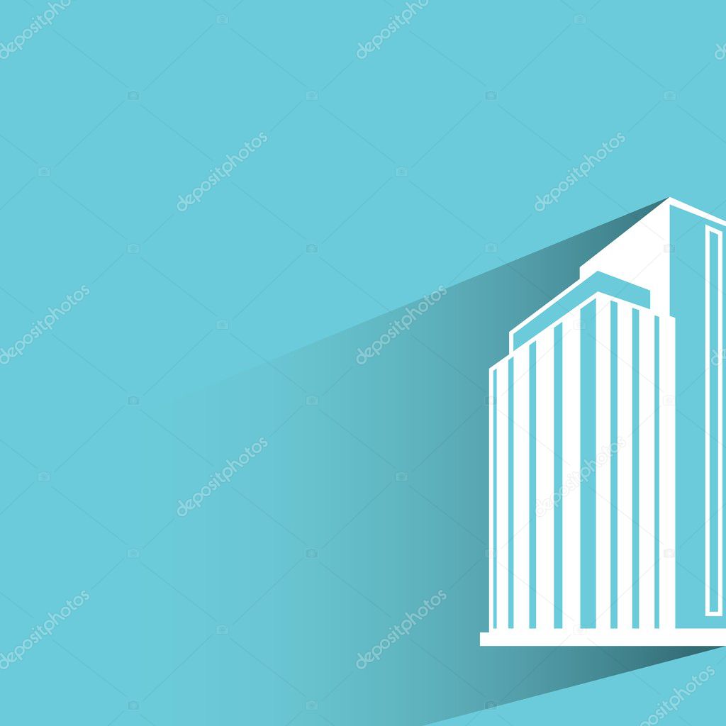 Building Blue Background Flat Shadow Theme Stock Vector by ©loopang ...