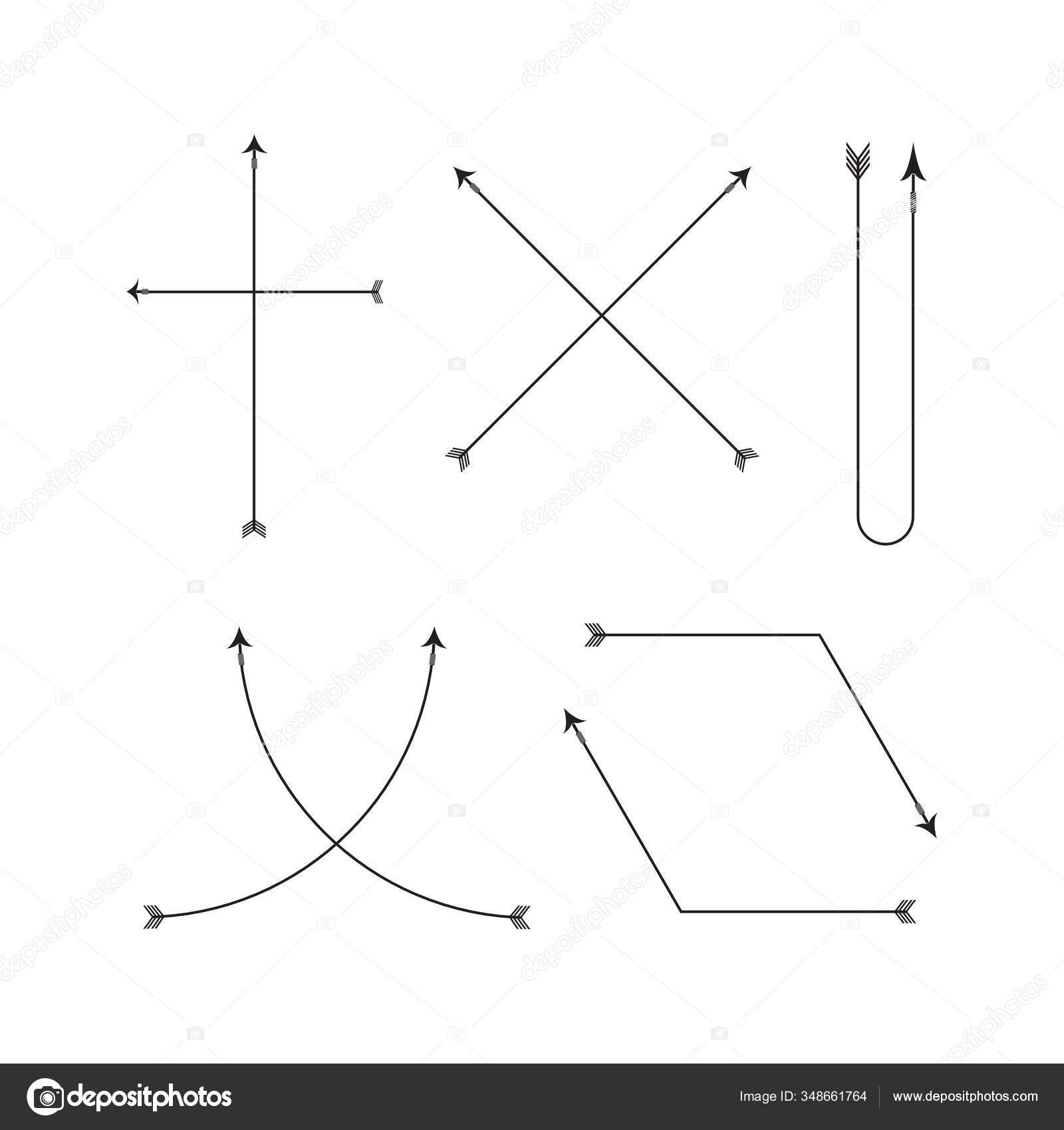 Setas Arcos Conjunto Vetorial Vetor de stock de ©loopang 348661764