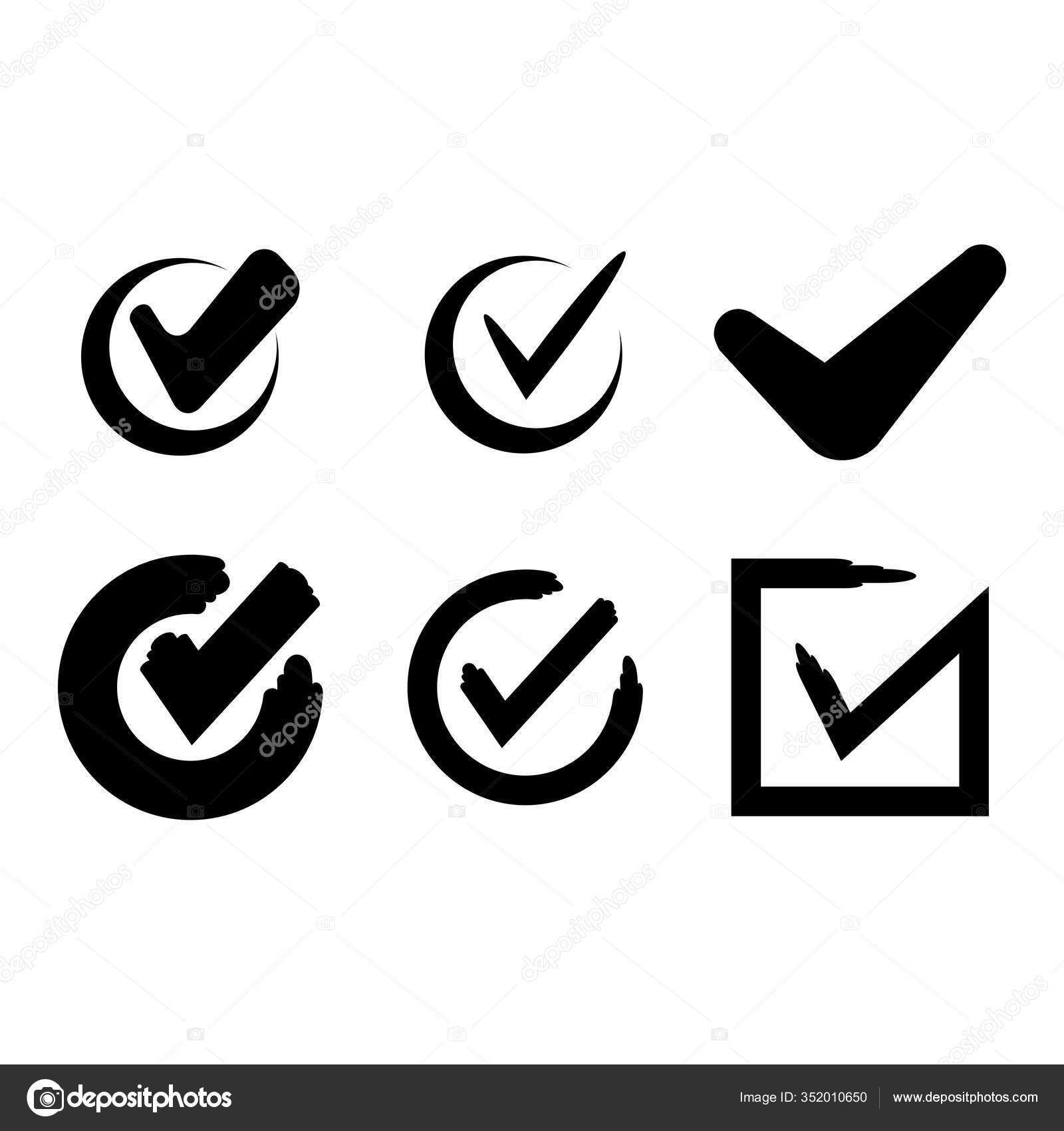 Vink Aan Controleer Lijst Symbolen Set stockvector door ©loopang 352010650