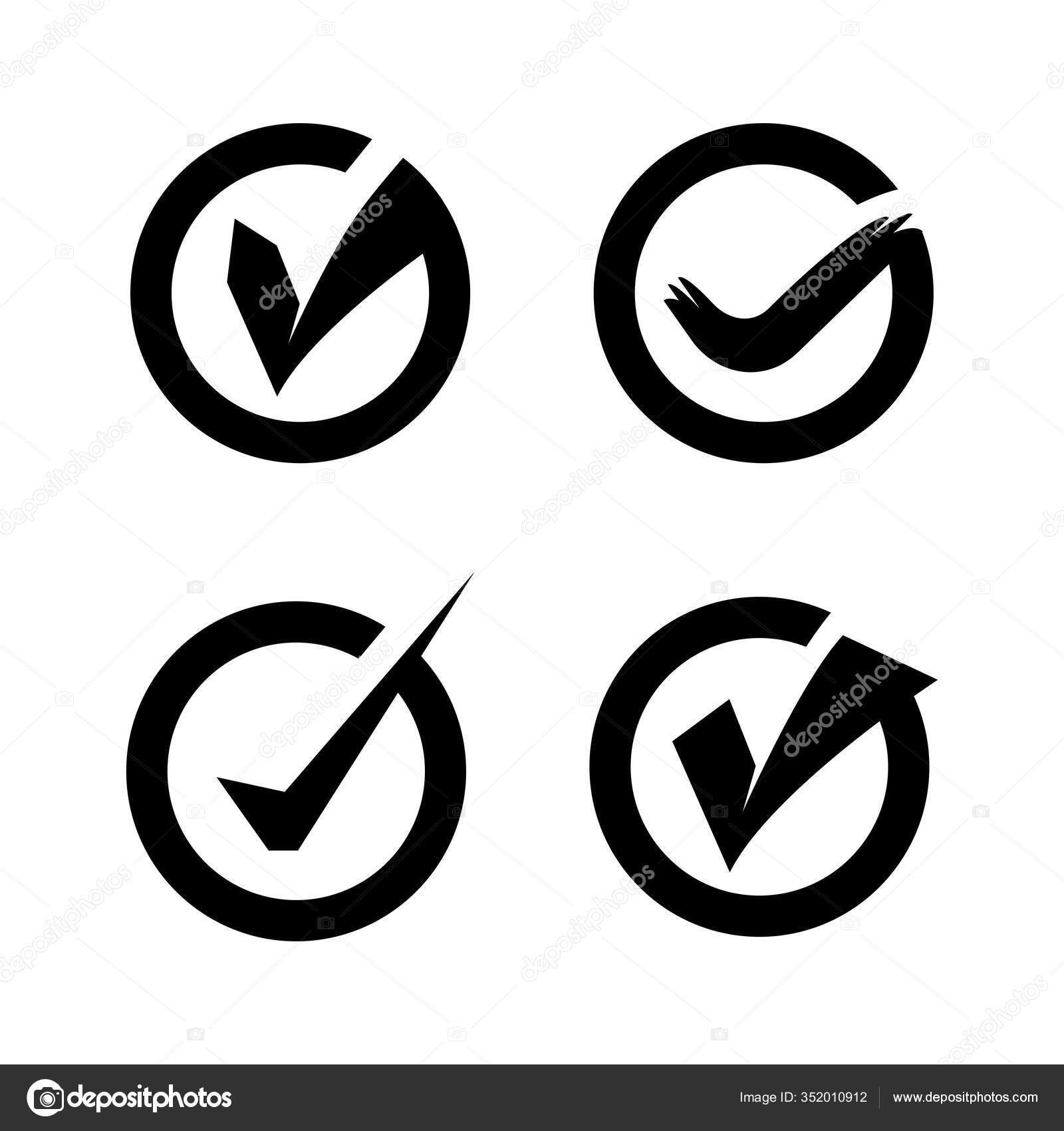 Check Mark Check List Symbols Set Stock Vector Image by ©loopang #352010912