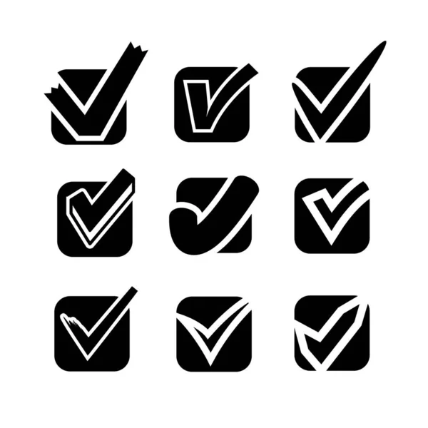 Check Mark Check List Symbols Set Stock Vector Image by ©loopang #352010648