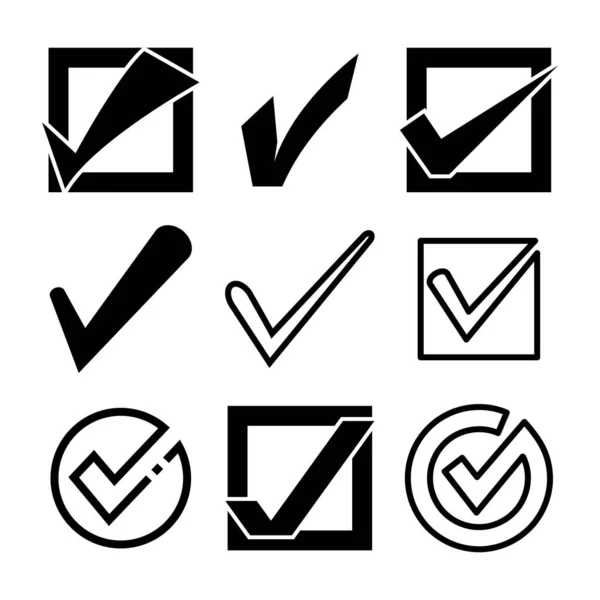 Check Mark Check List Symbols Set Stock Vector Image by ©loopang #352010648