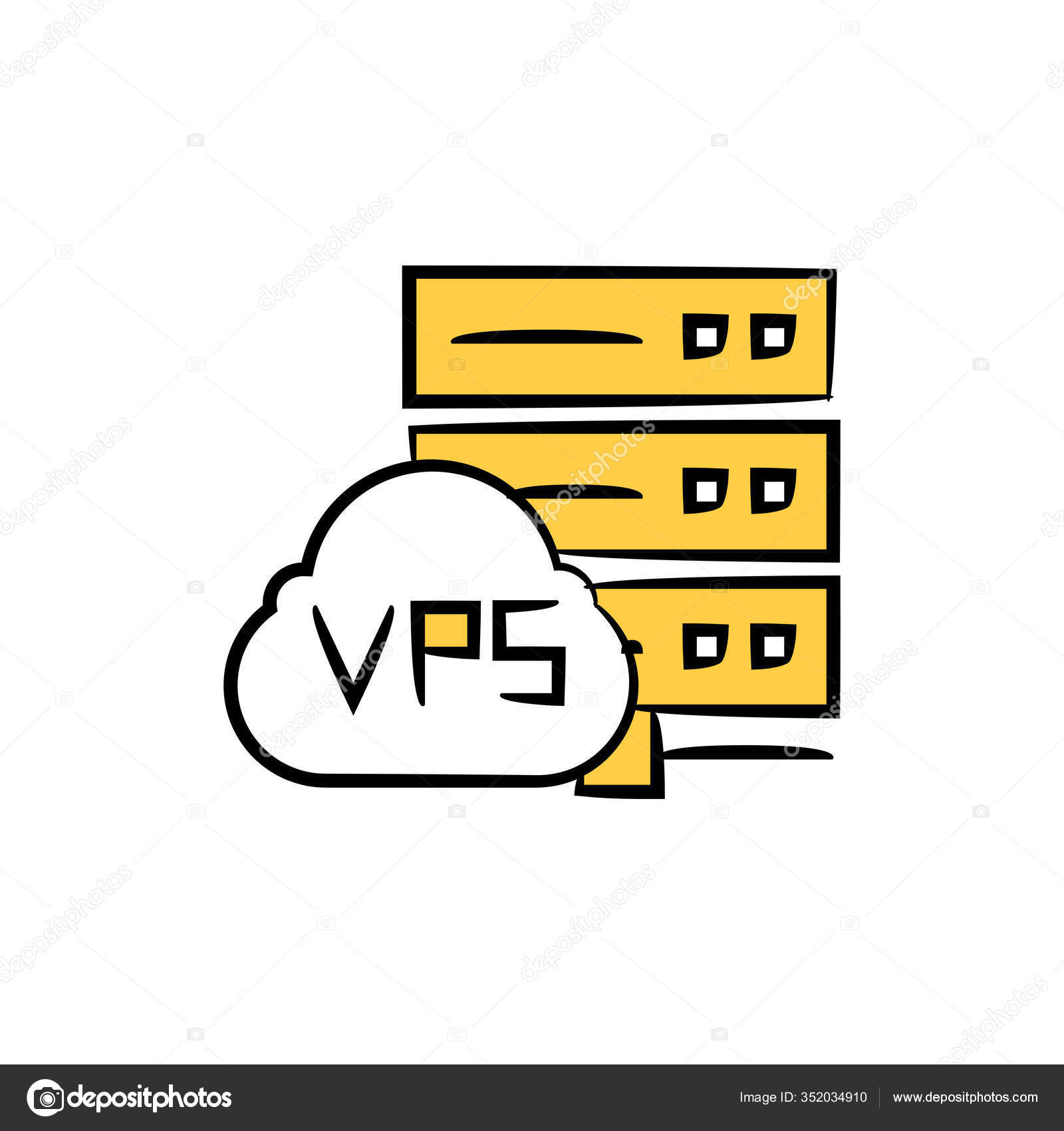 Router Cloud Virtual Private Server Icon Stock Vector Image by ©loopang ...