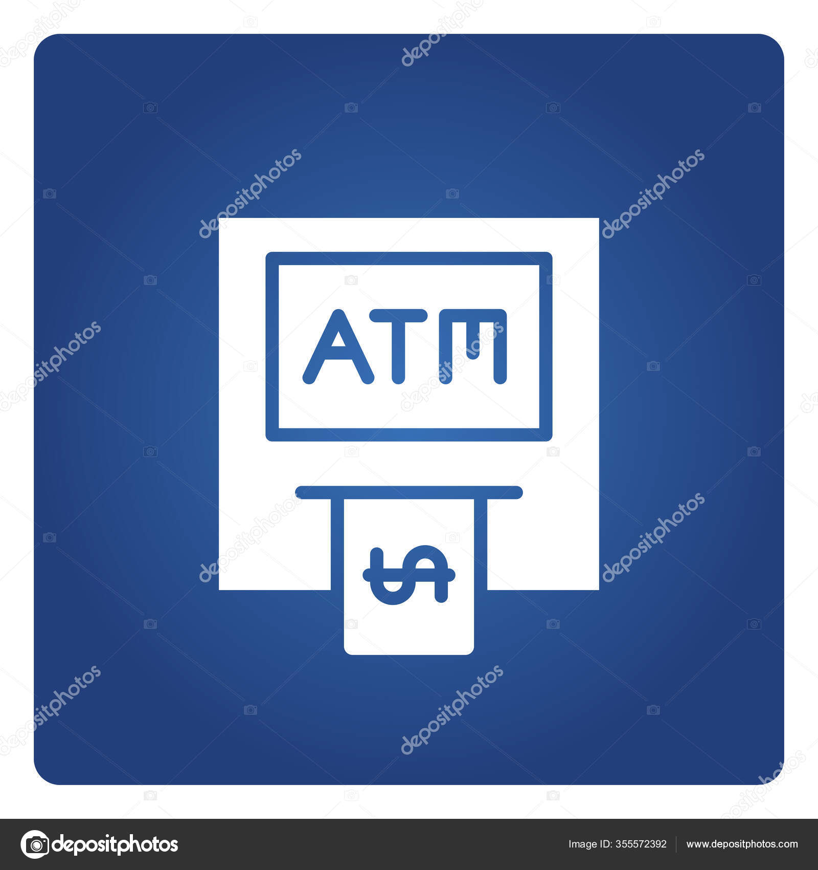 Atm Automated Teller Machine Blue Background Stock Vector by ©loopang ...
