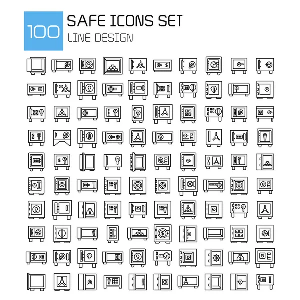 Big Set Safe Icons Line Vector Stock Vector Image by ©loopang #355723604