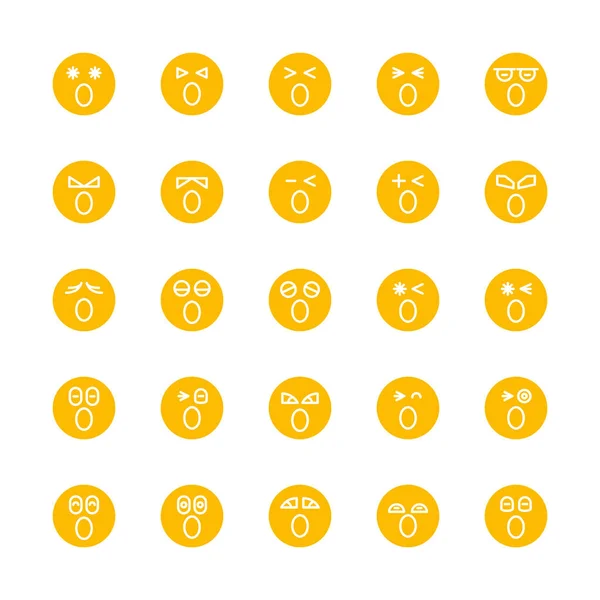 Yellow Emoticon Emoji Circle Face Set Stock Vector Image by ©loopang ...