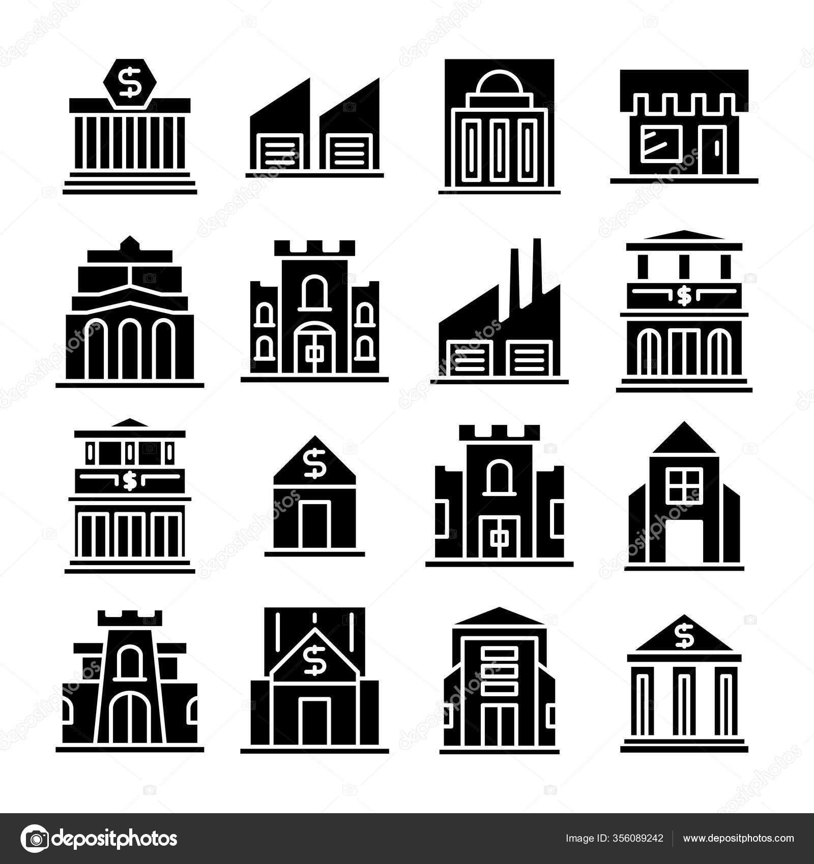 Set Building Tower City Icons Vector Stock Vector Image by ©loopang ...
