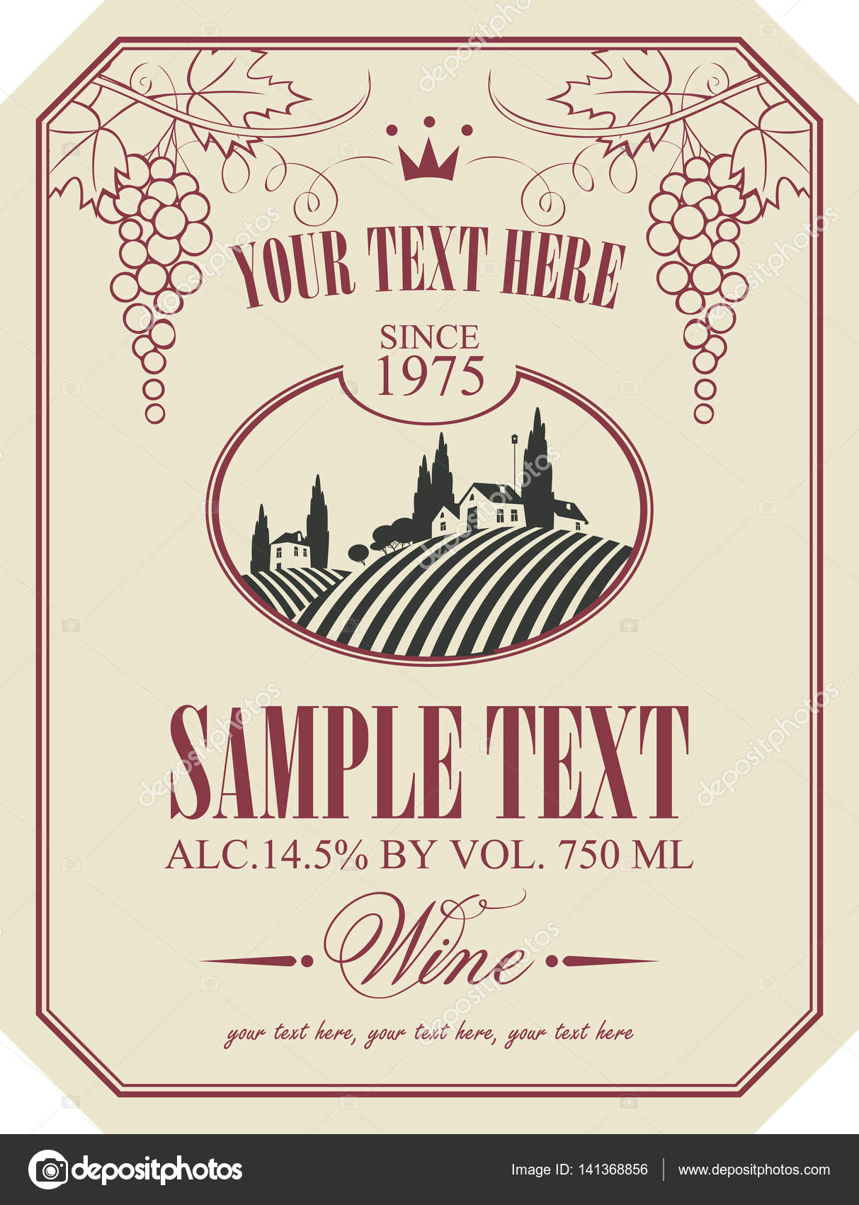 Vintage Wine Label Graphics