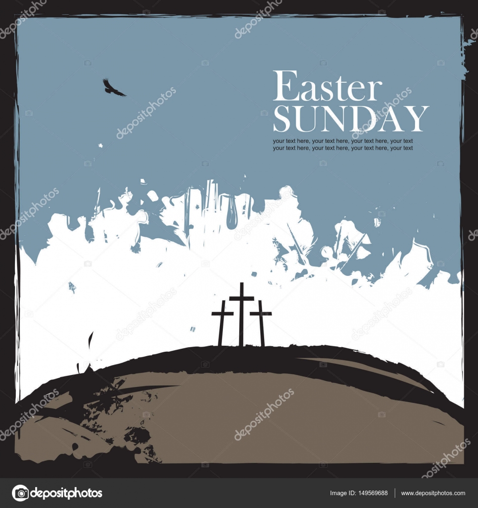 Poster for easter with Calvary and three crosses Stock Vector Image by ...