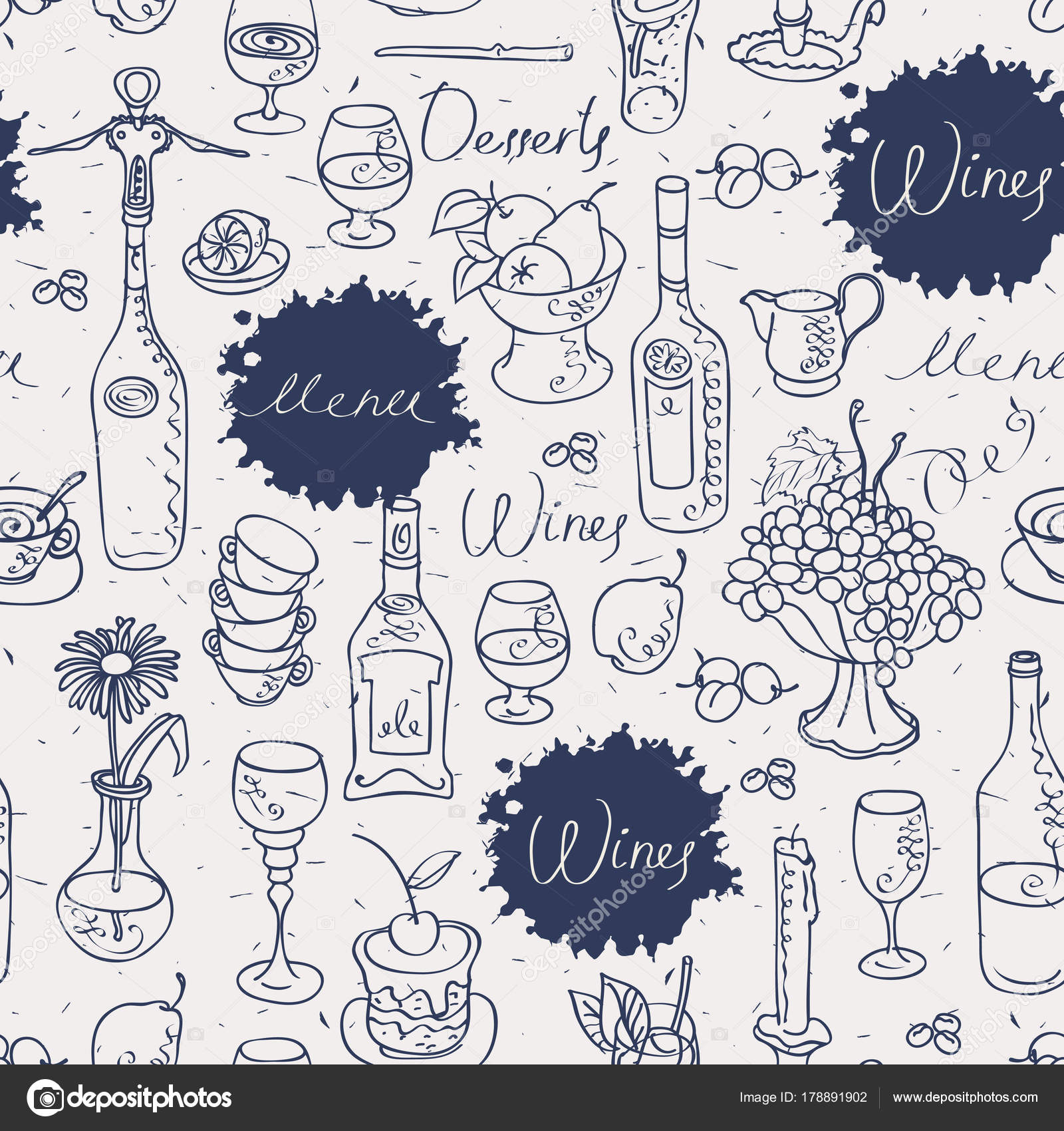 Seamless texture background on the topic of wine Stock Vector Image by ...
