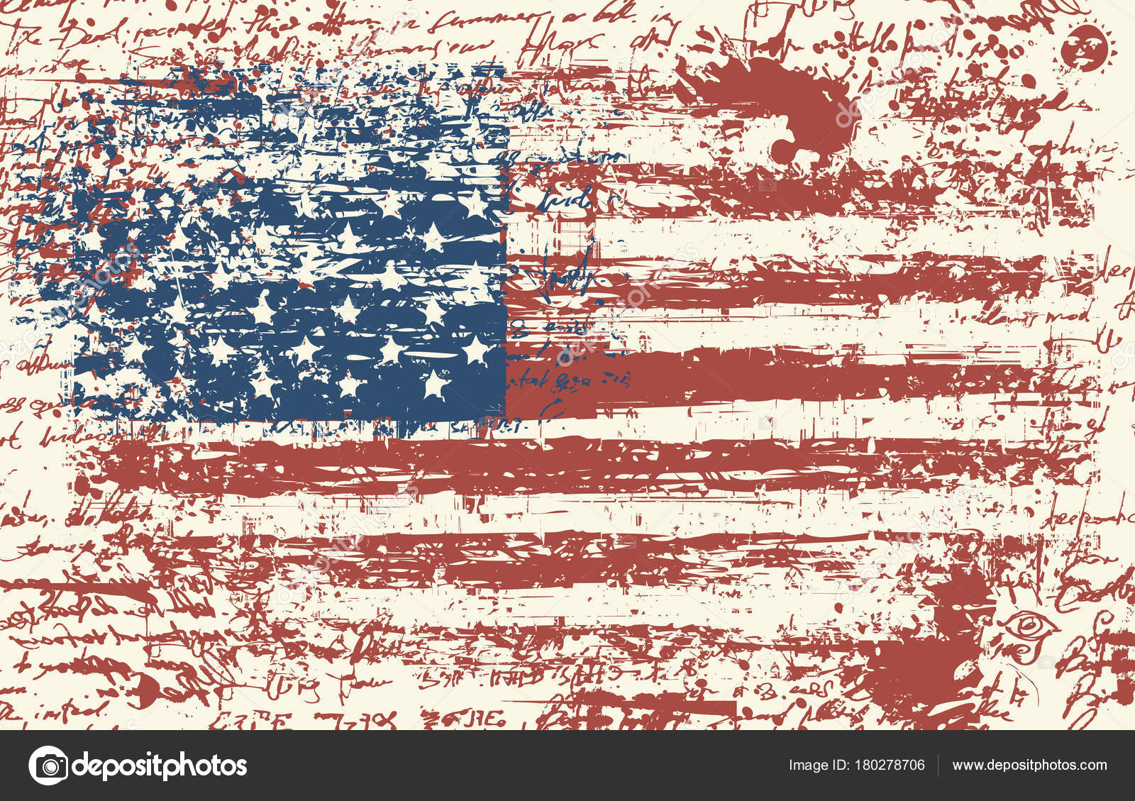 Vintage American Flag Vector