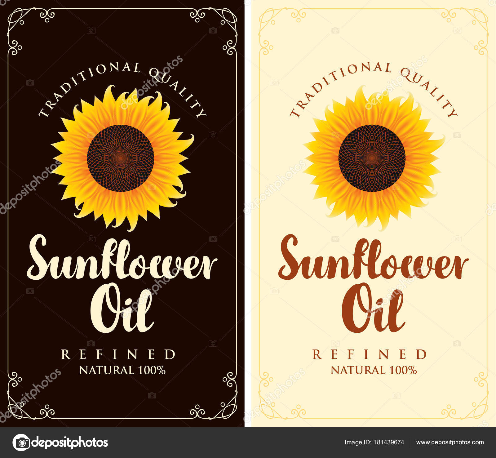 Sunflower Oil Label Design