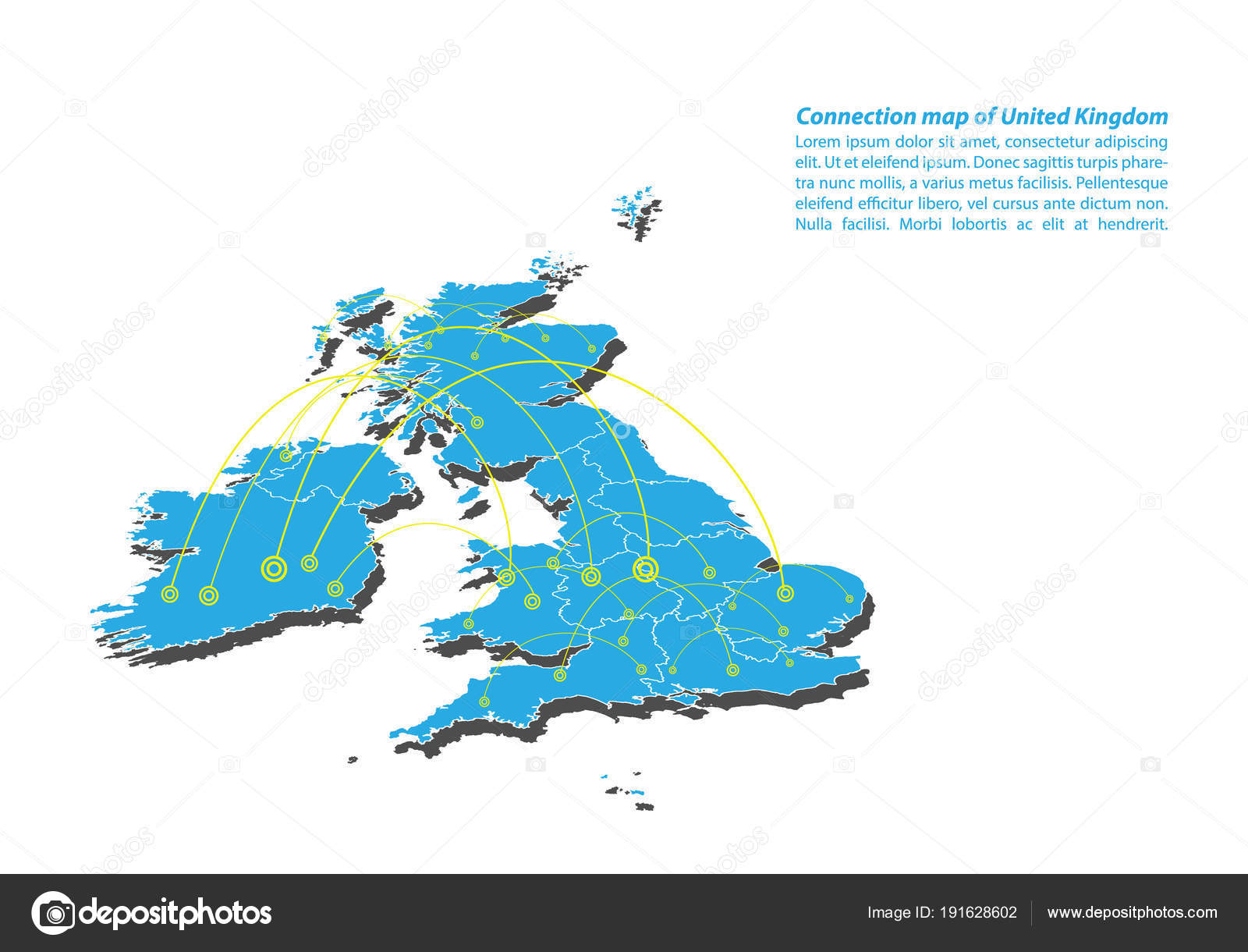 Modern United Kingdom Map Connections Network Design Best Internet ...