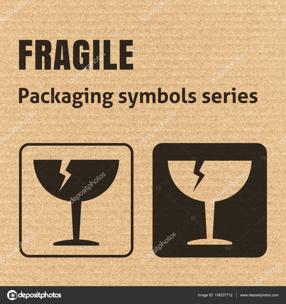 FRAGILE or Breakable Material packaging symbol Stock Vector Image by ...