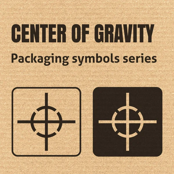 CENTER OF GRAVITY packaging symbol - Stock Image - Everypixel