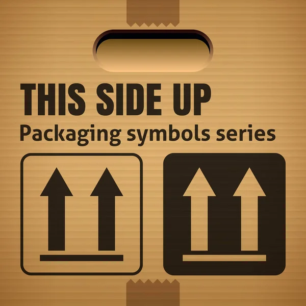 This Side Up Icon. This Way Up Sign. Packaging Symbol — Stock Vector ...