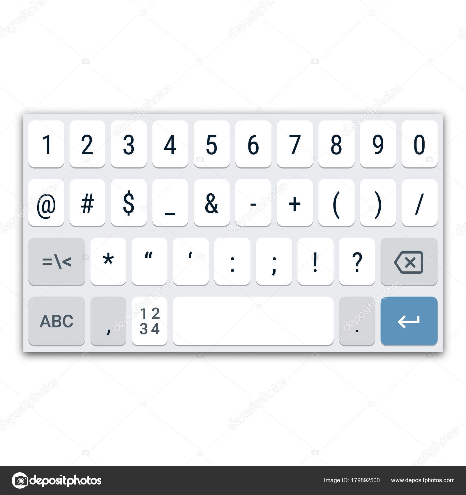 Template Virtual Keyboard Smartphone Qwerty Layout Digits Special ... Template Virtual Keyboard Smartphone Qwerty Layout Digits Special ...