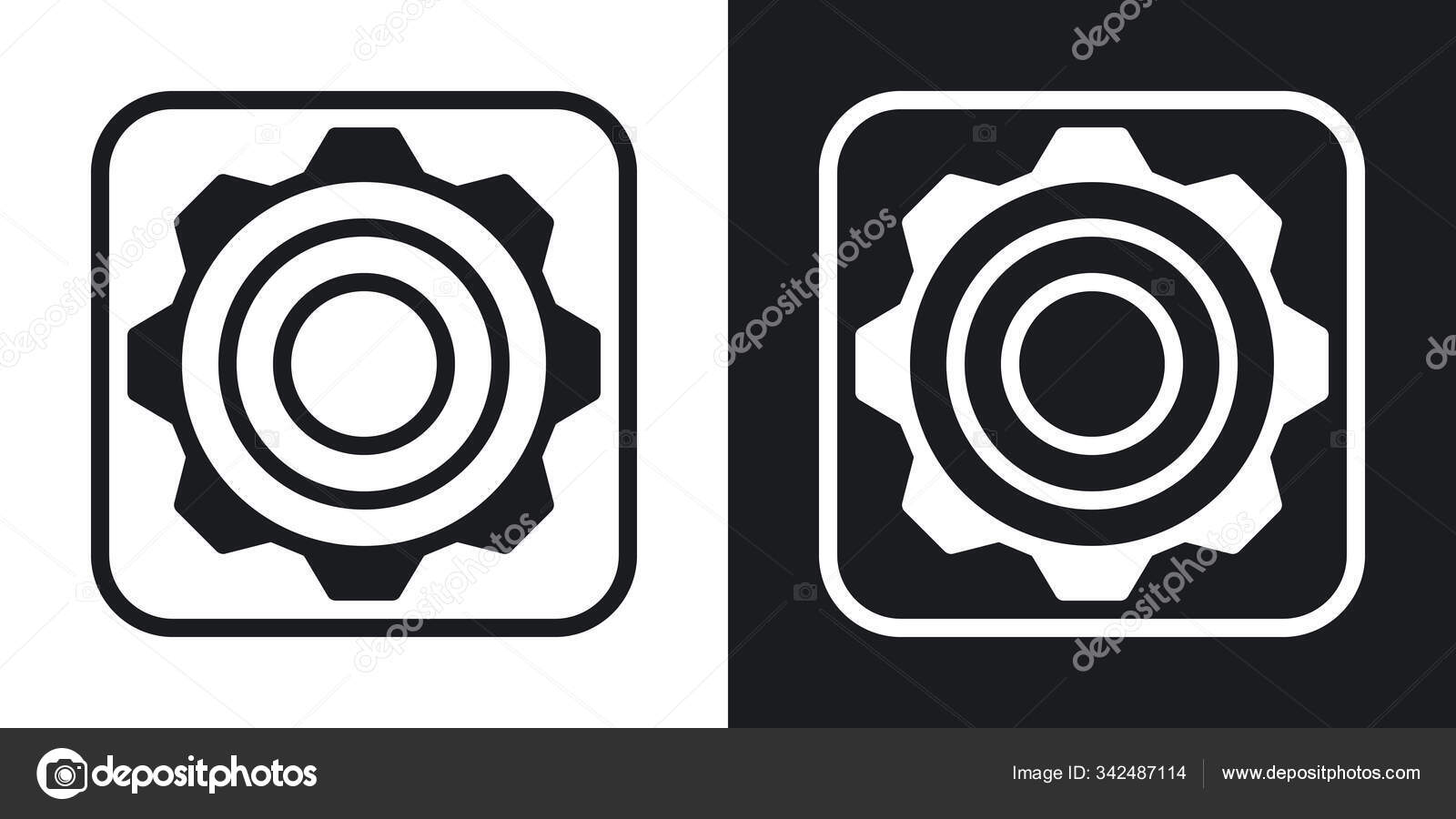 Settings app icon for smartphone, tablet, laptop or other smart device ...